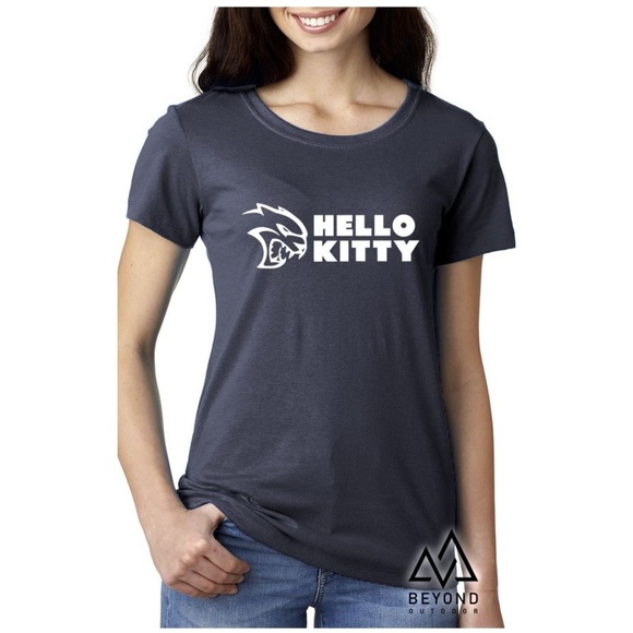 Beyond Outdoor | Tops | Dodge Hellcat Srt Hello Kitty Ladies Tshirt ...